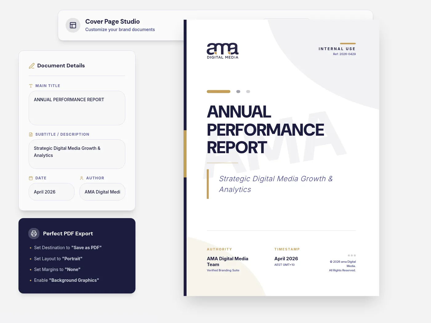 Brand Cover Page