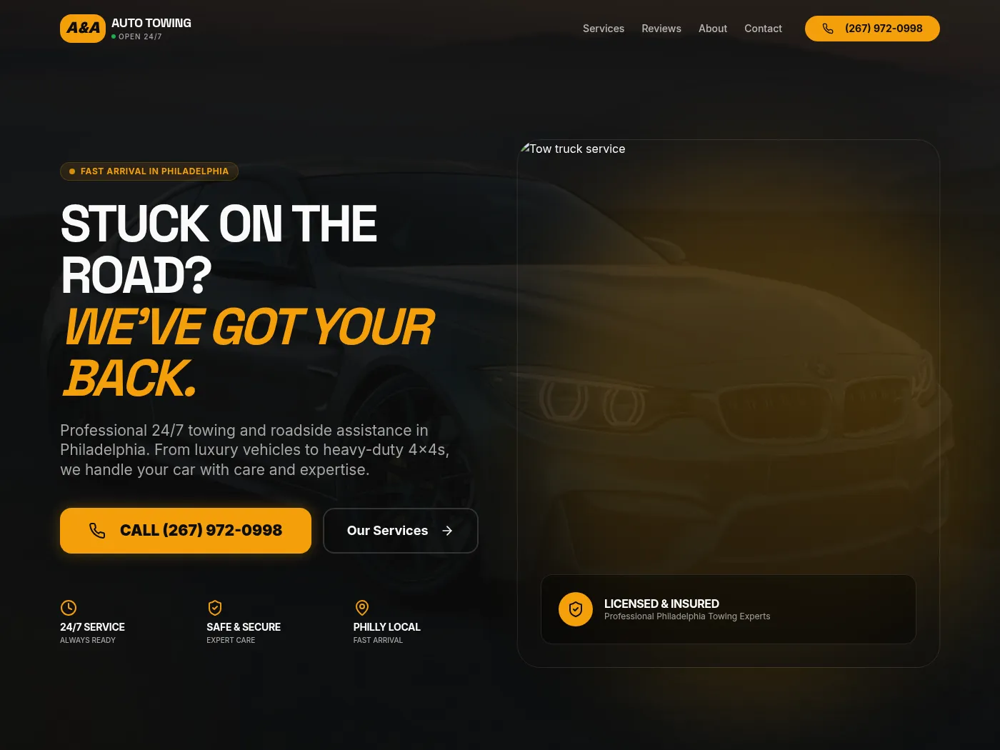 A&A Towing Site