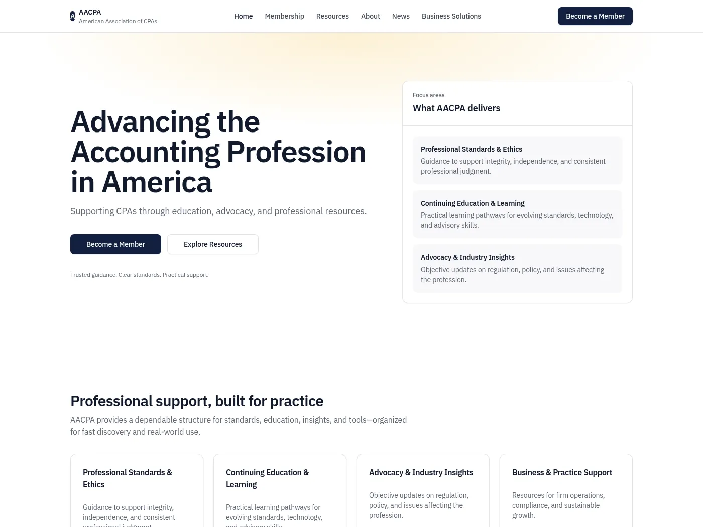 AACPA Professional Website