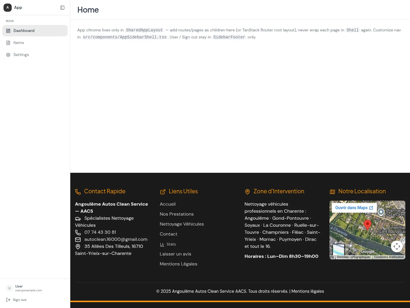 AACS Custom Footer