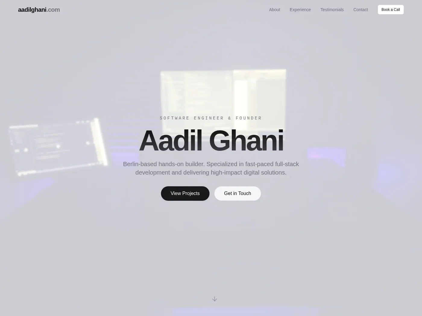Aadil Ghani Portfolio