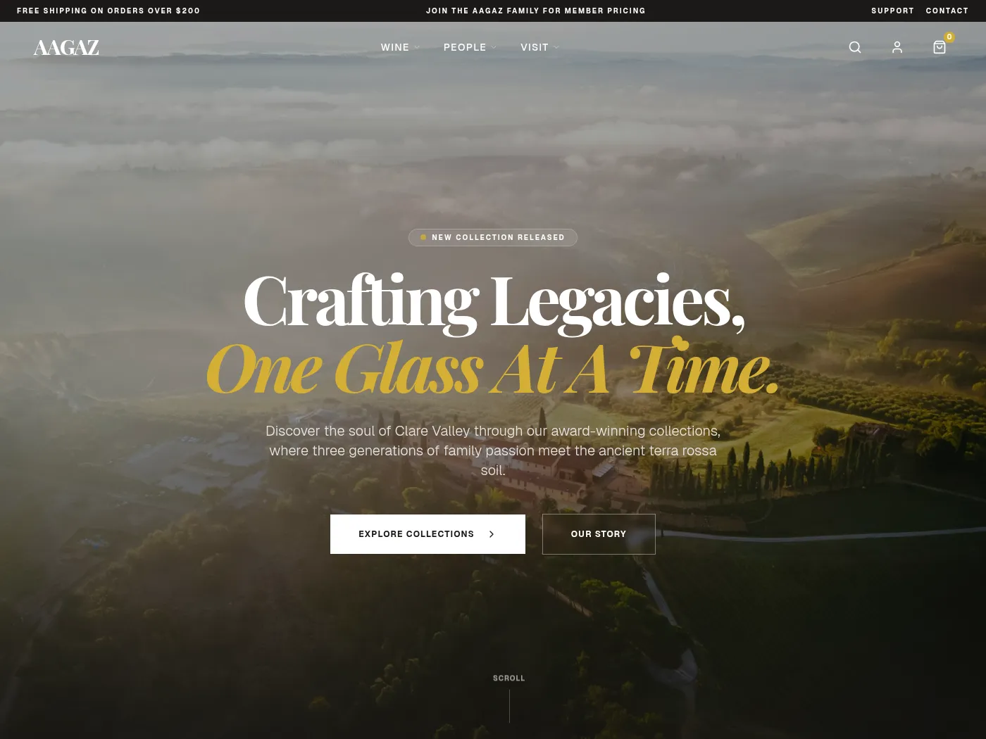 Aagaz Winery Website