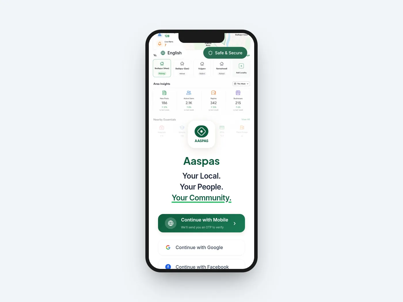 Aaspas Hyperlocal App
