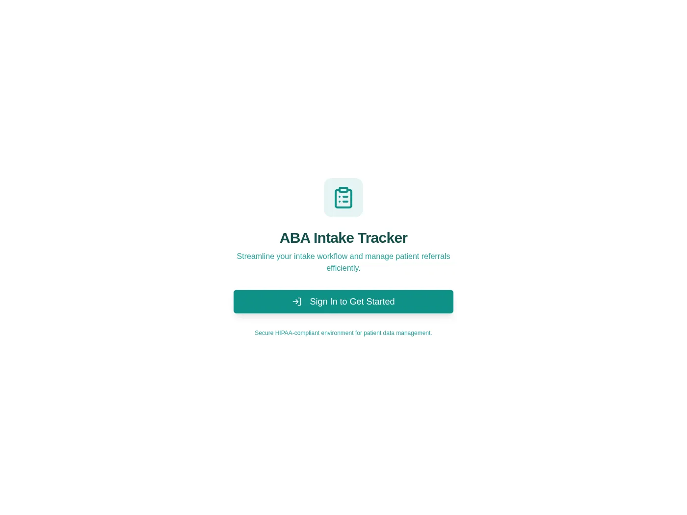ABA Intake Tracker