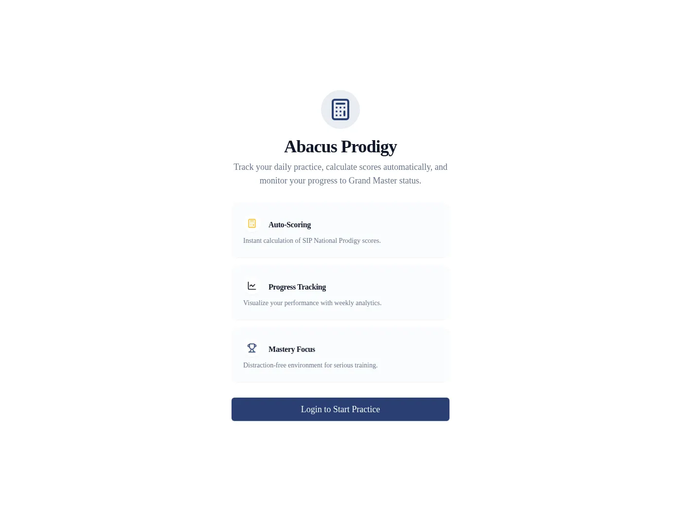 Abacus Prodigy Tracker