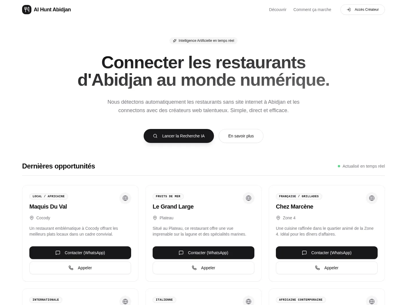 Abidjan AI Restaurant Finder