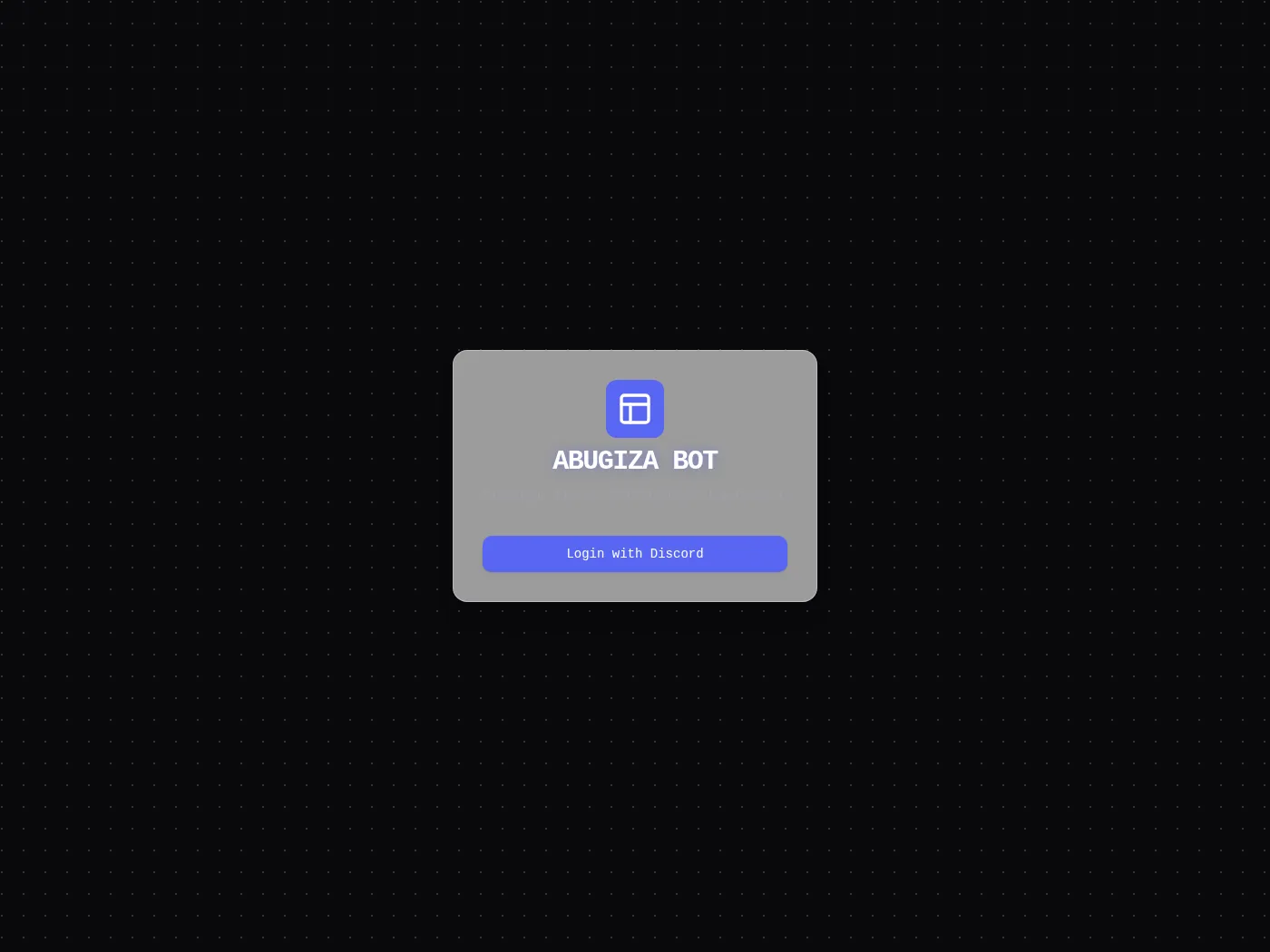 ABUGIZA BOT Admin SPA