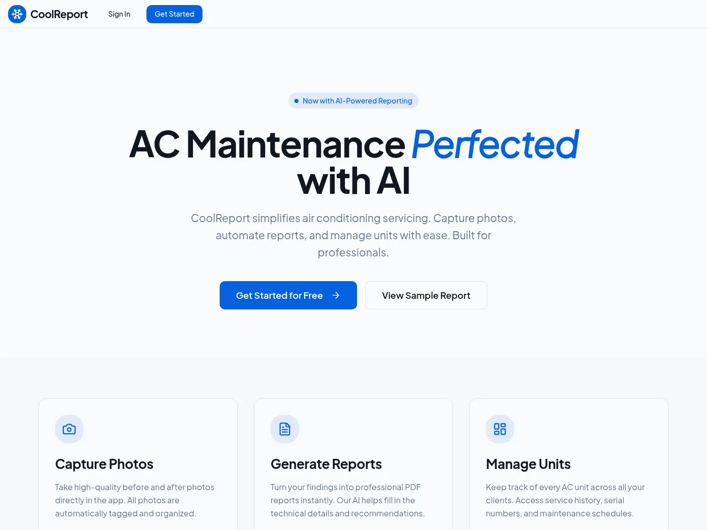 AC Maintenance Reports