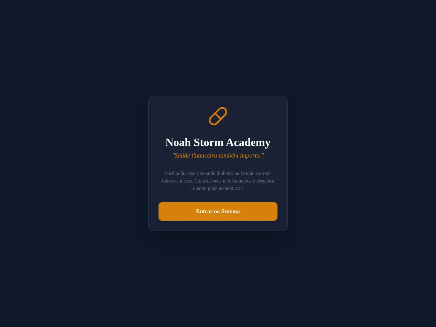Noah Storm Academy – Economia Medicamentos