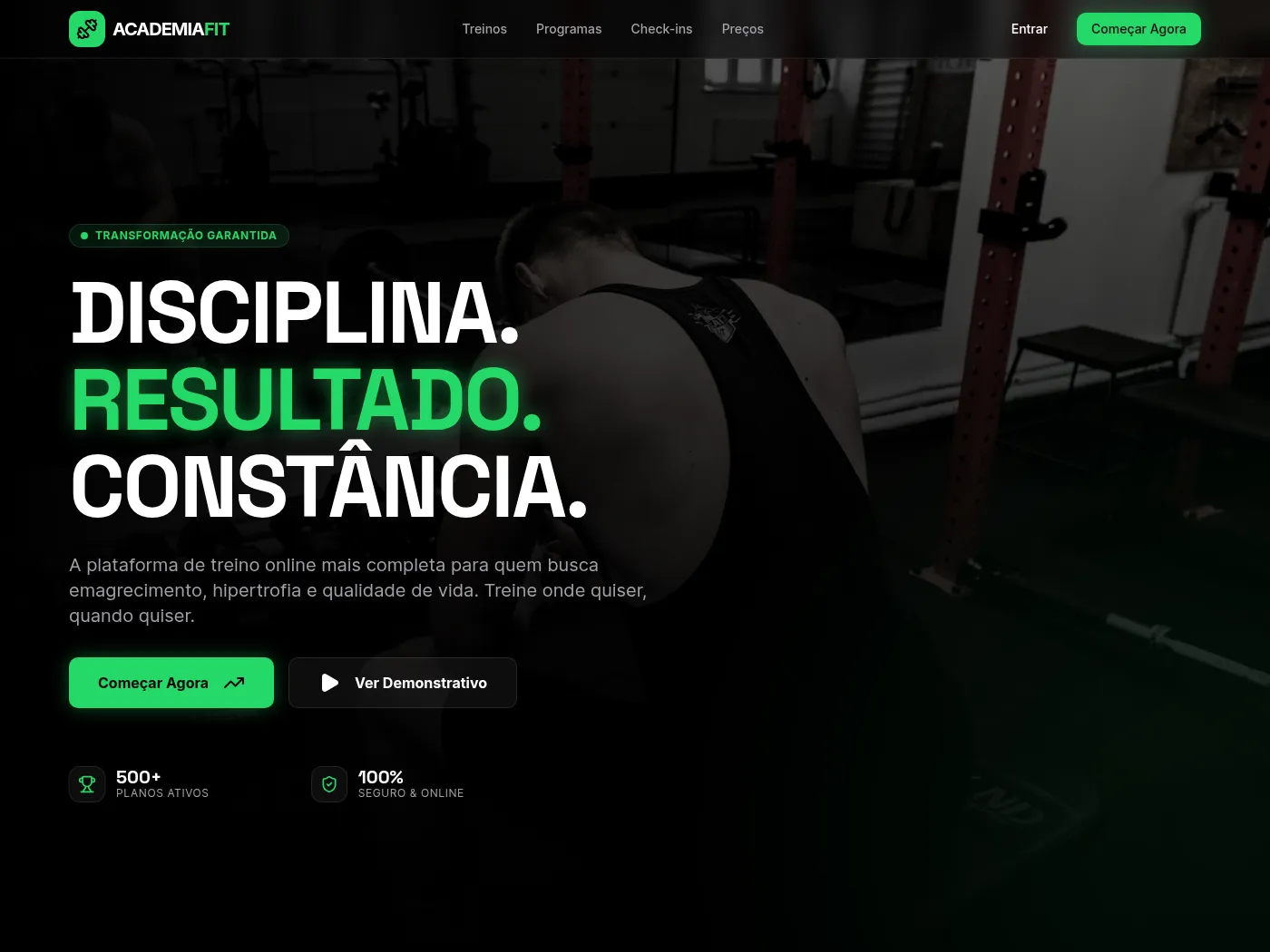 AcademiaFit Online Platform