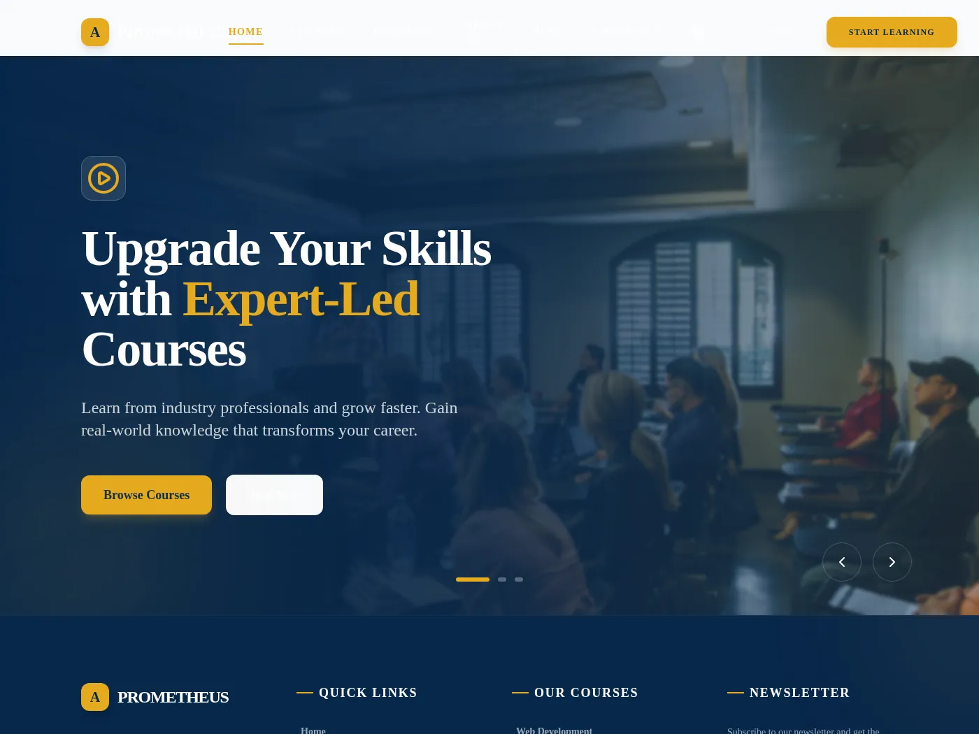 AcademyPrometheus LMS Website
