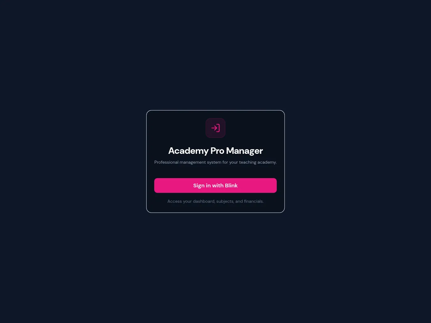 Academy Pro Manager