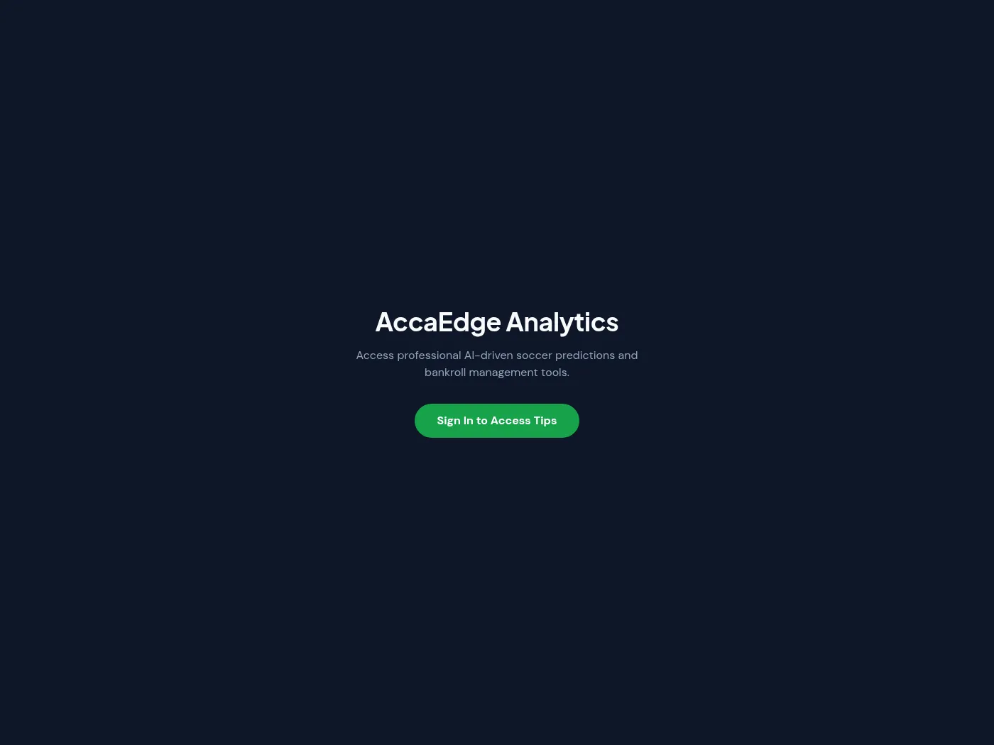 AccaEdge Sports Analytics