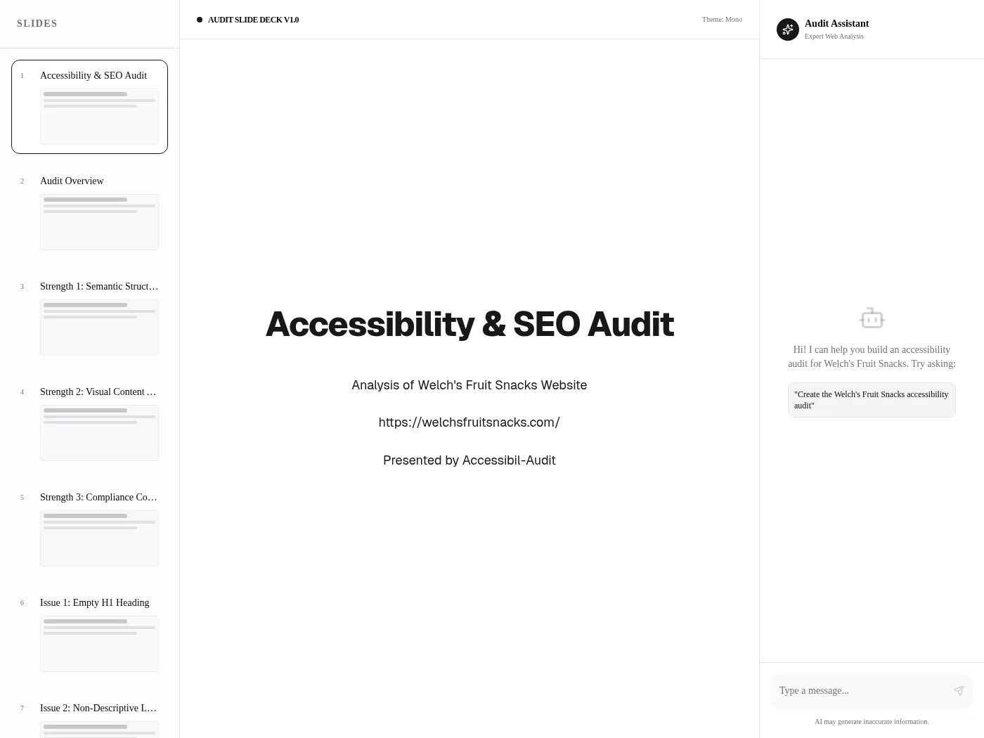 Accessibility Audit Slides
