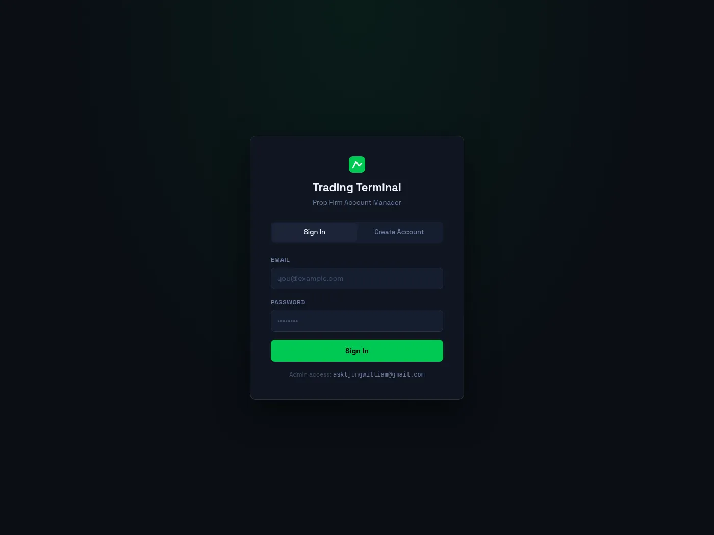 Account Admin Dashboard