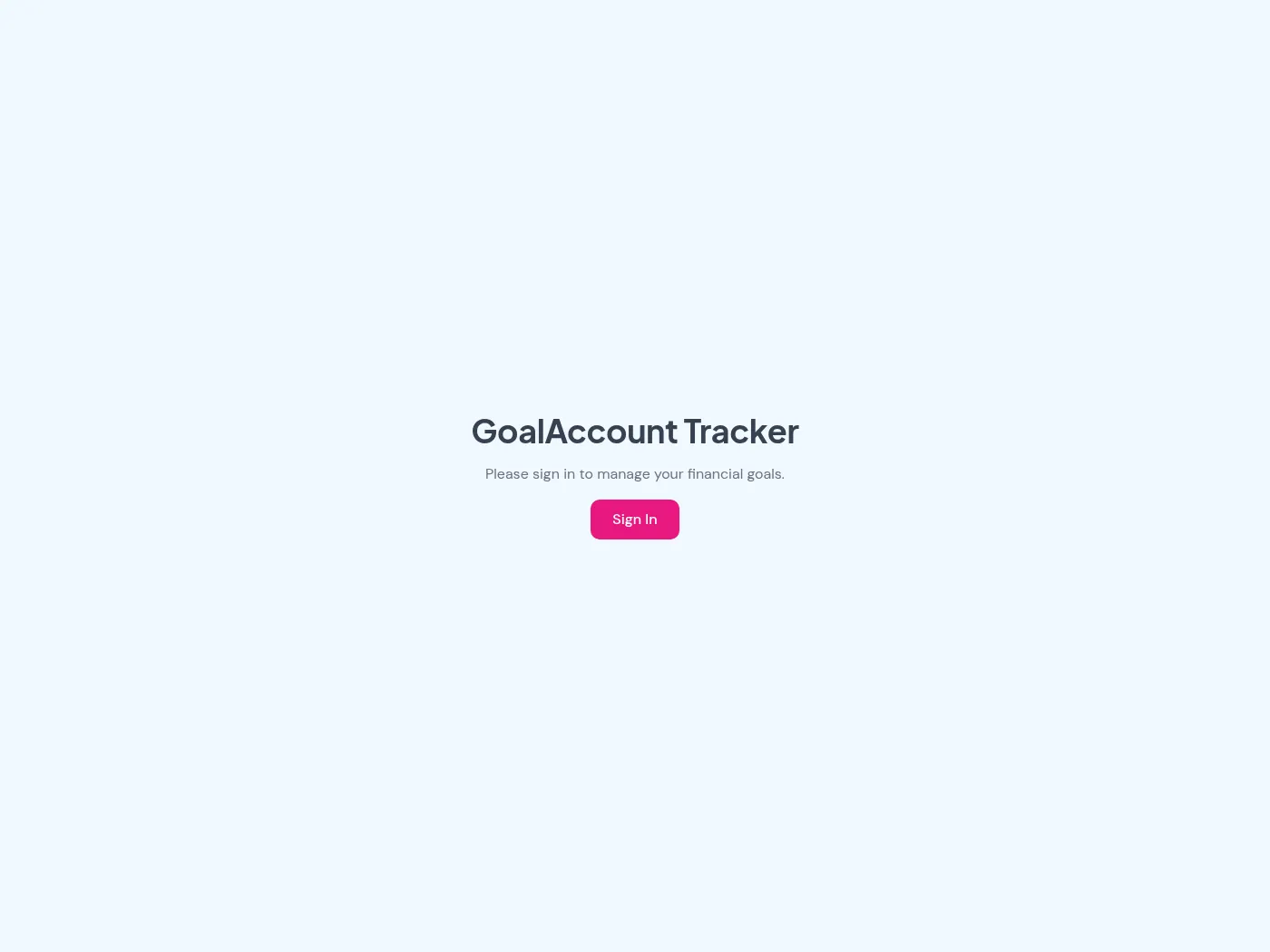 GoalAccount Tracker