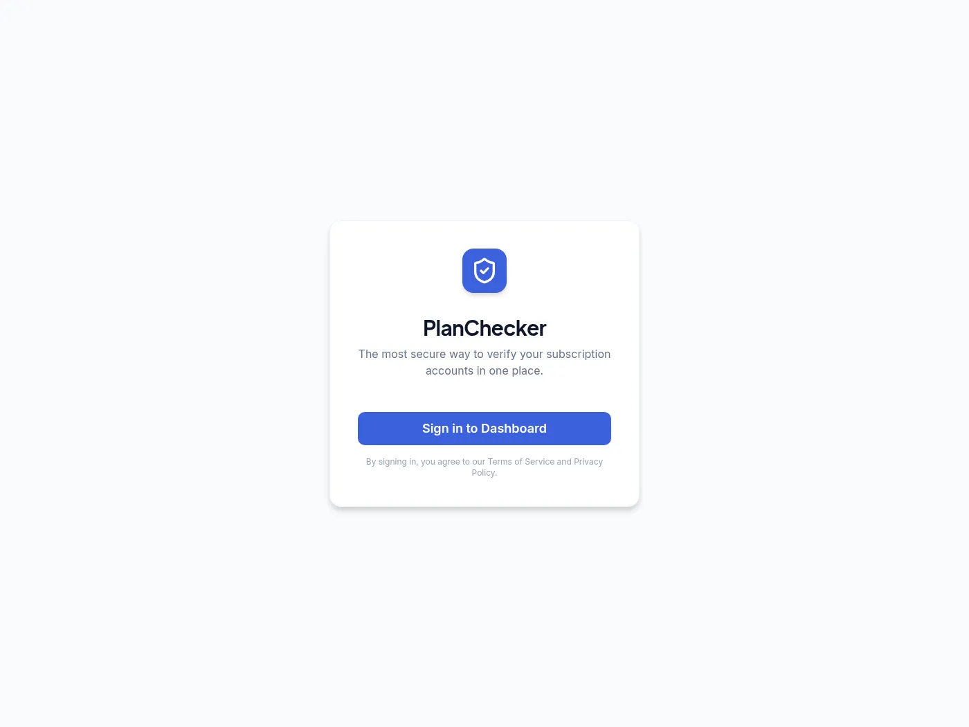 Account Plan Checker