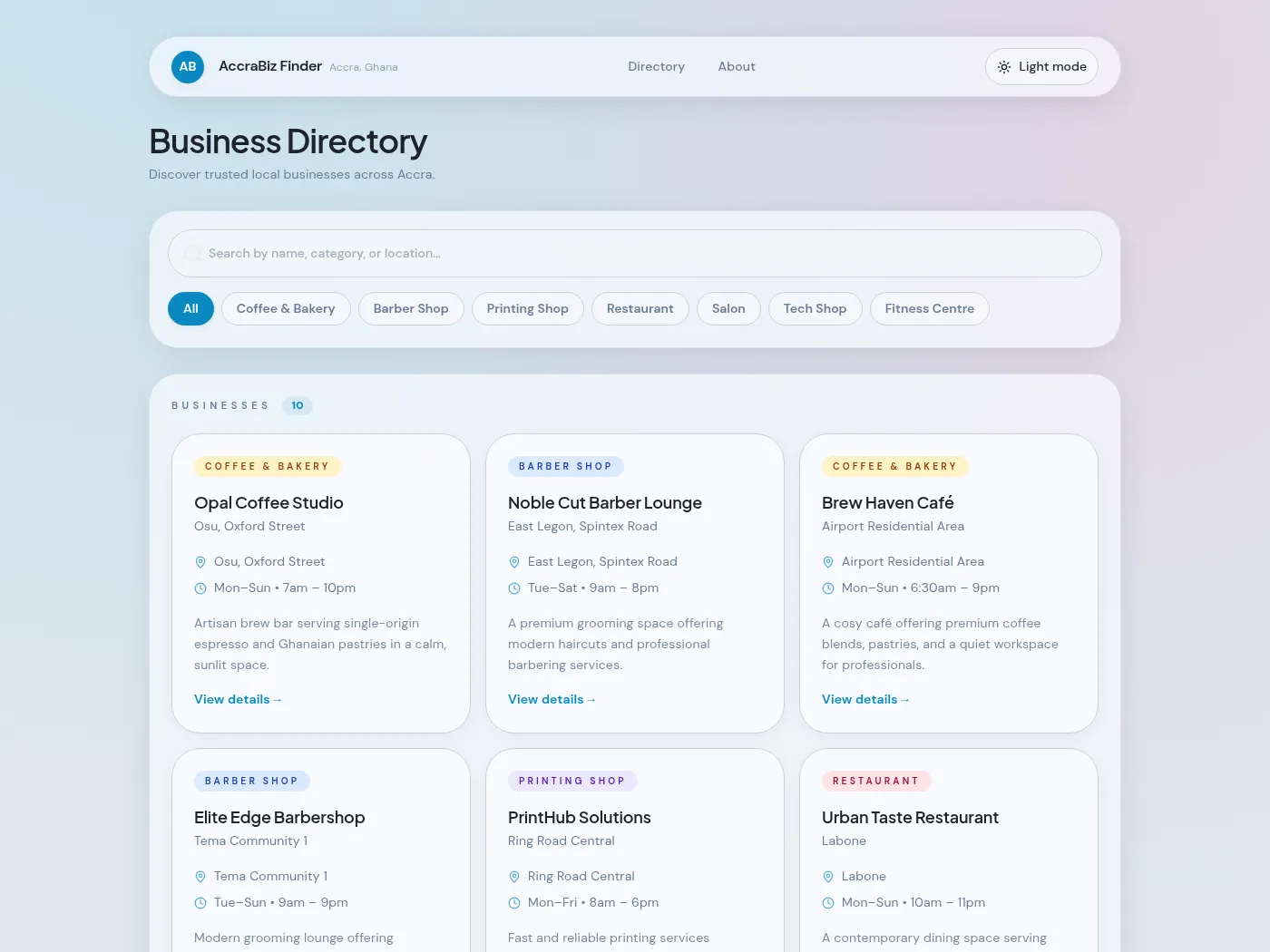 AccraBiz Finder