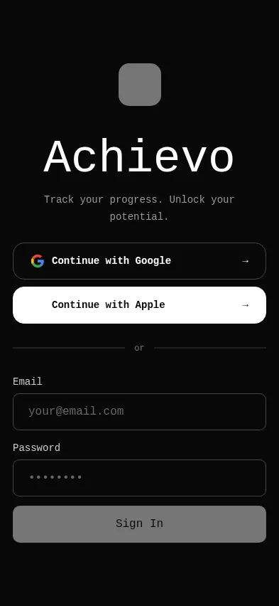 Achievo Tracker