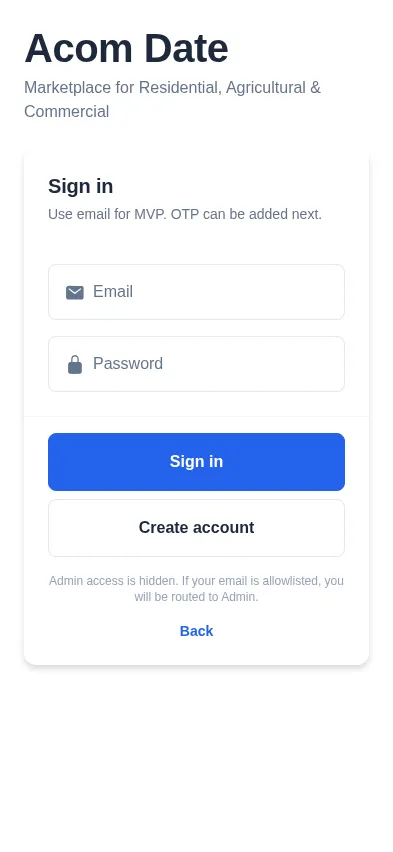 Acom Date Marketplace