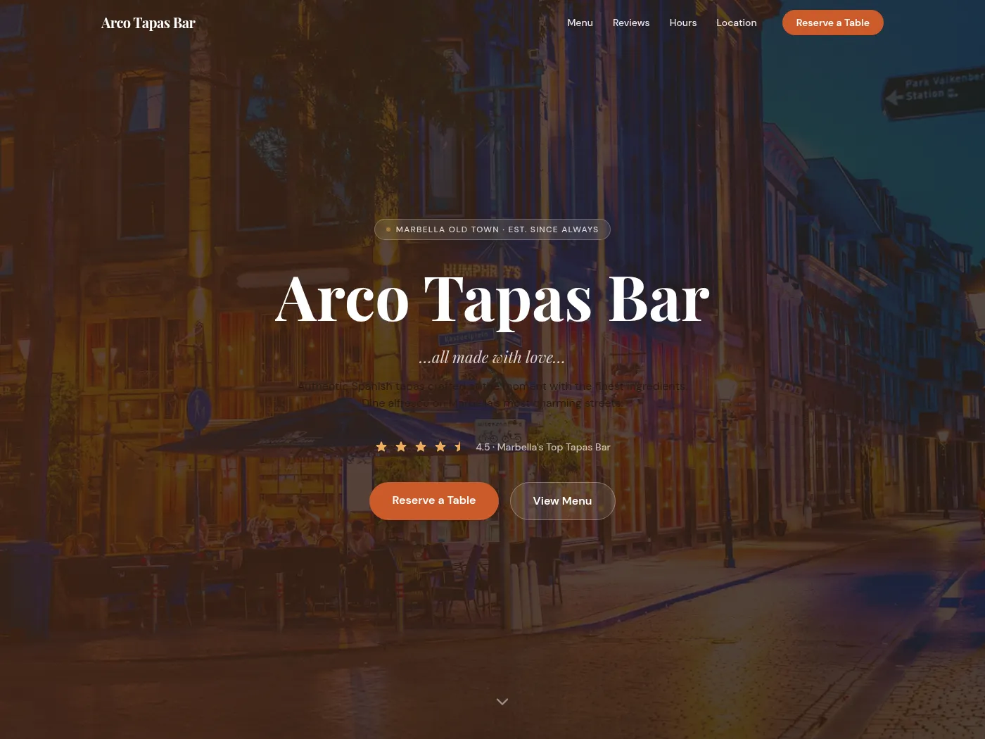 Acro Tapas Bar Experience