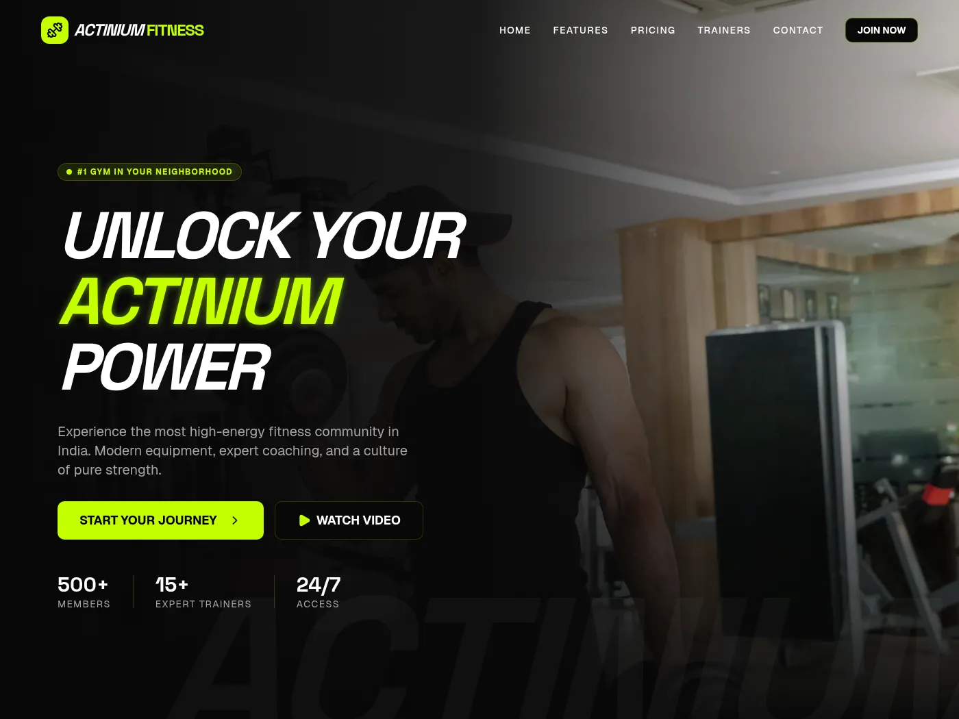 Actinium Fitness Gym Site