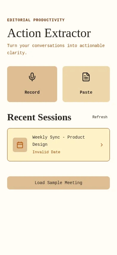 Action Extractor App