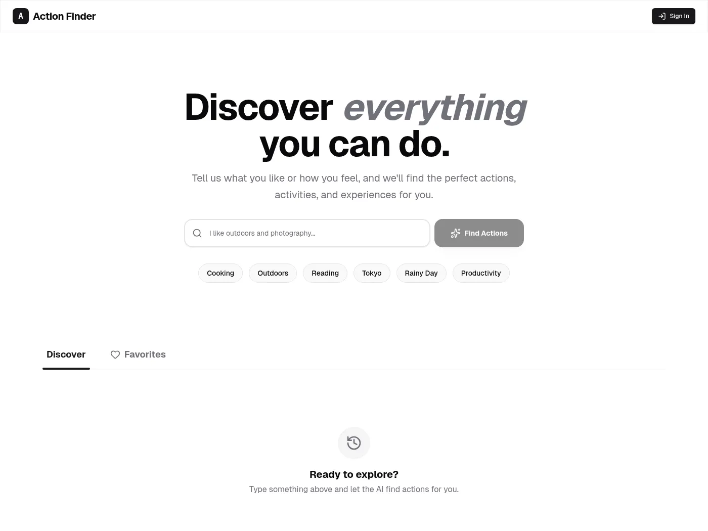 Action Finder