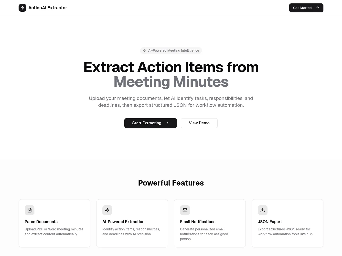 ActionAI Extractor