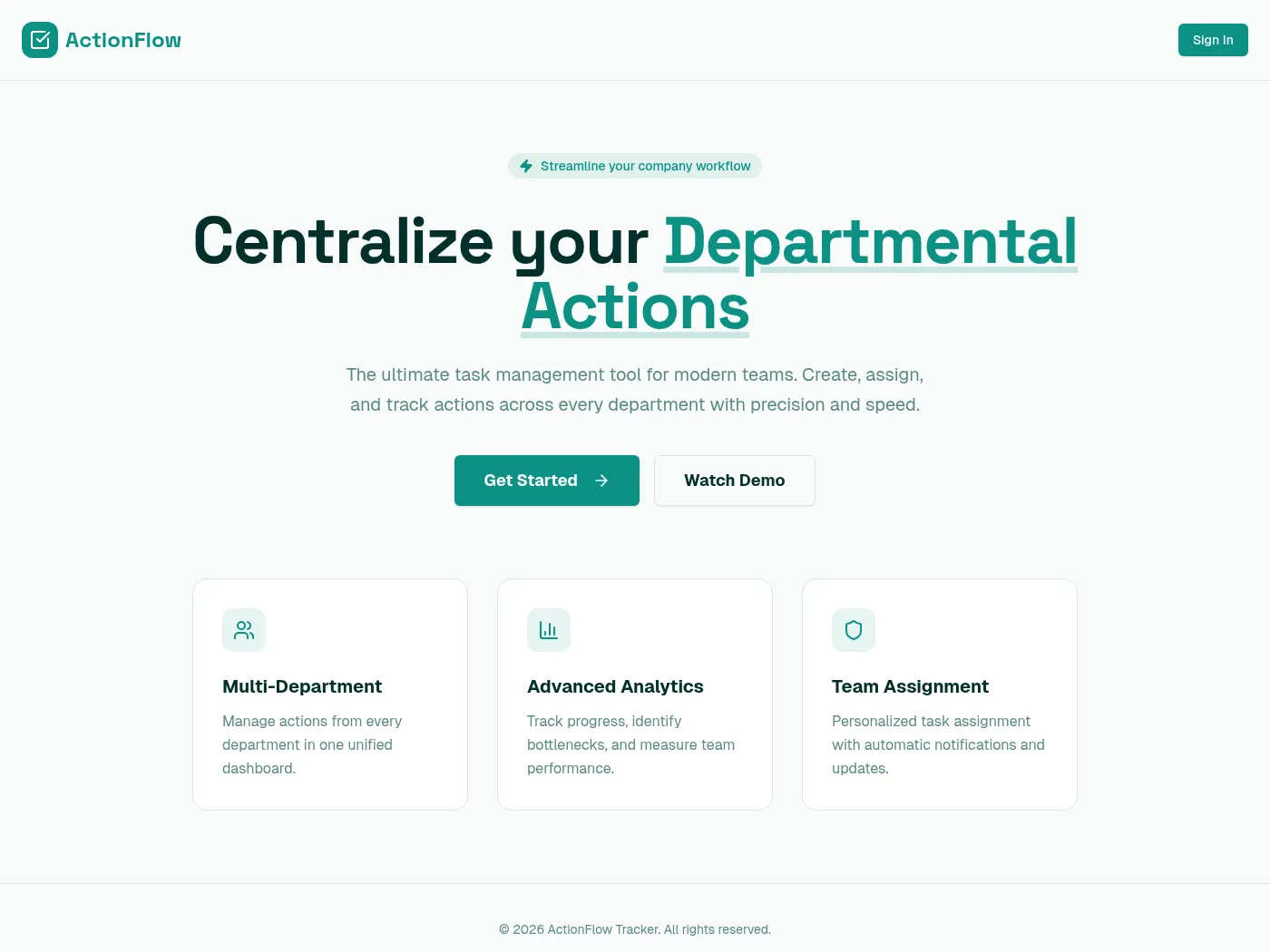 ActionFlow Tracker