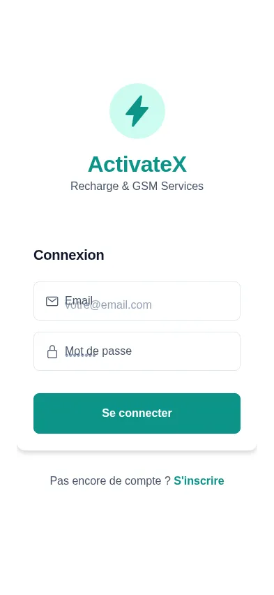 ActivateX GSM Recharge