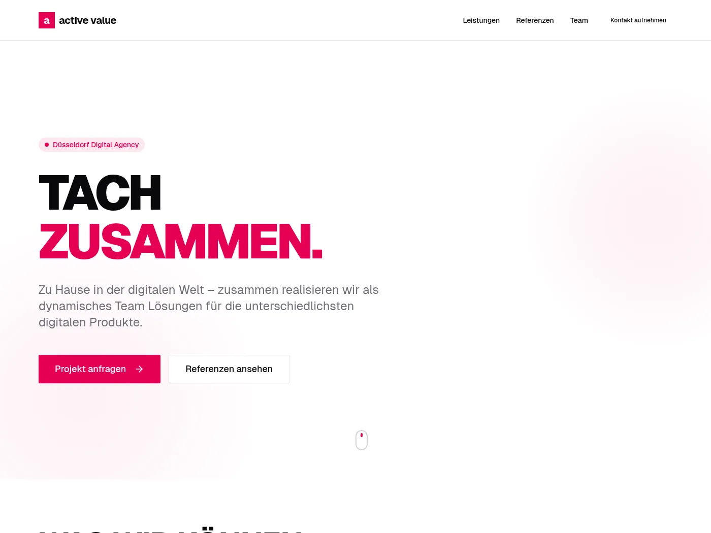 Active Value Landingpage