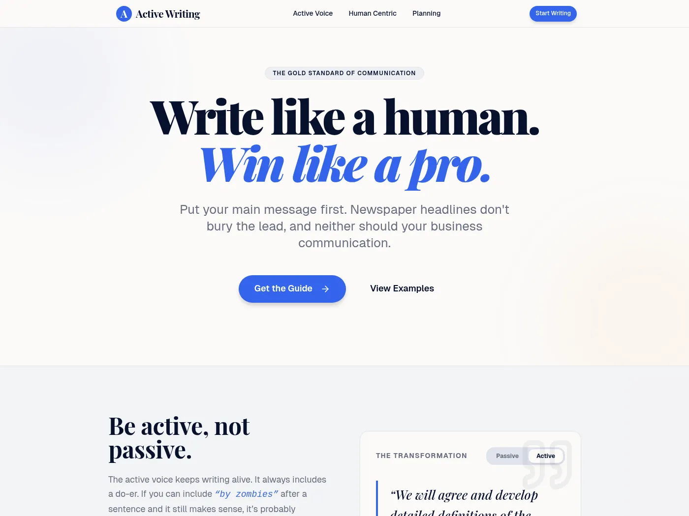 Active Writing Guide