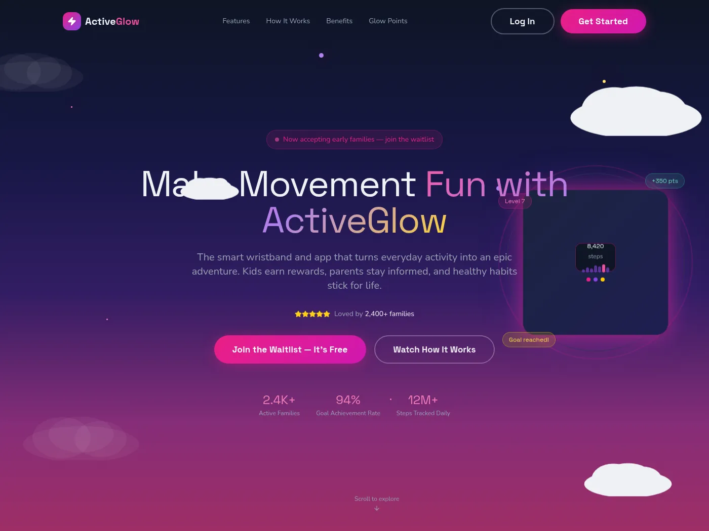 ActiveGlow Landing Page