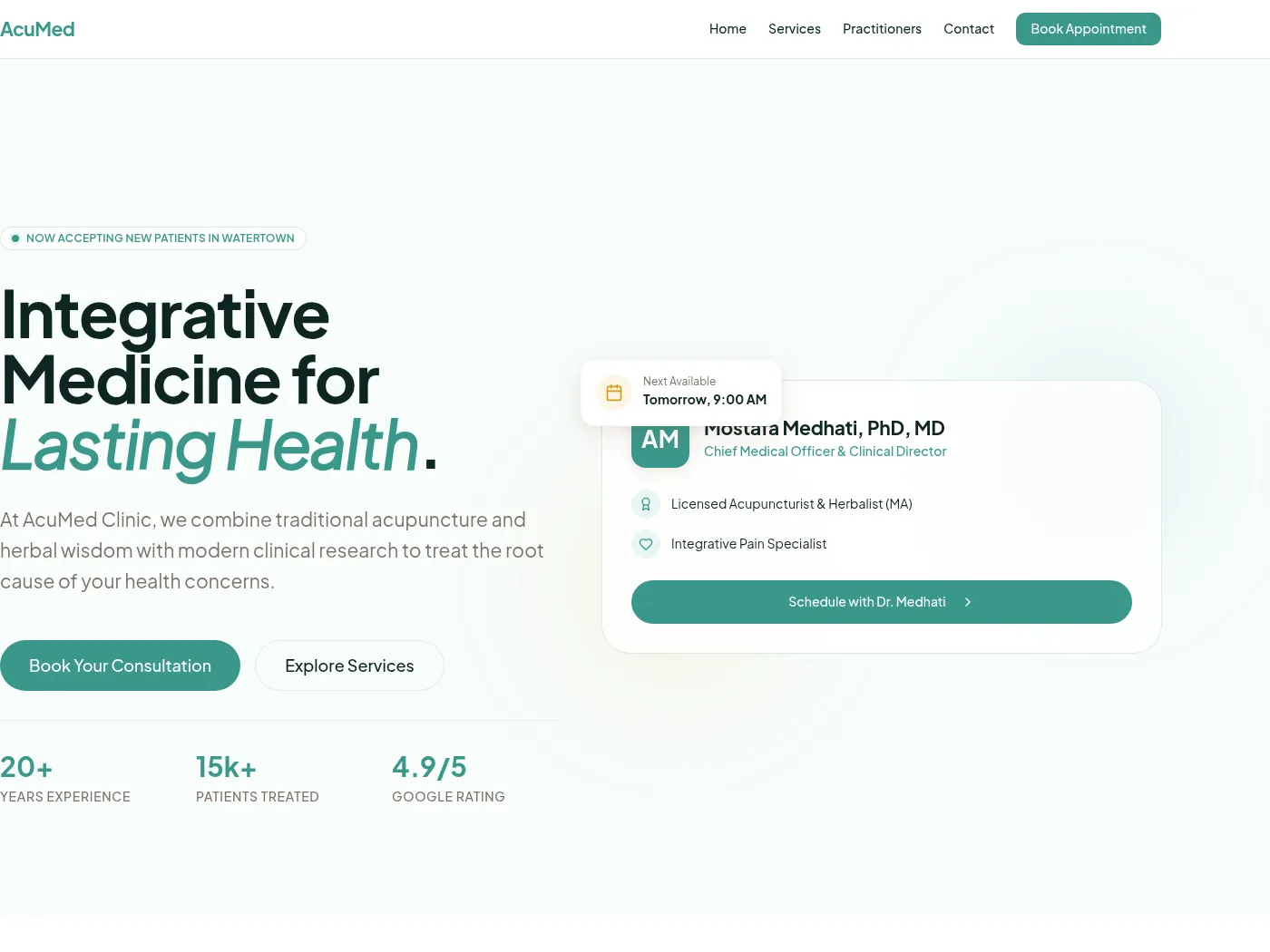 AcuMed Booking Platform