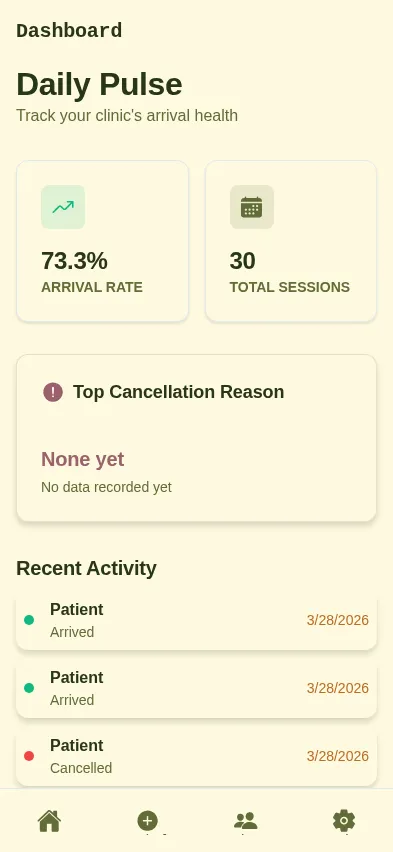 Acupuncture Arrival Tracker