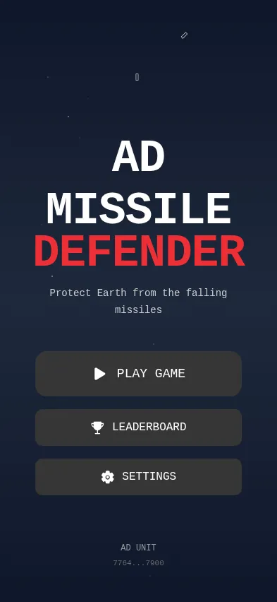 Ad Missile Defender