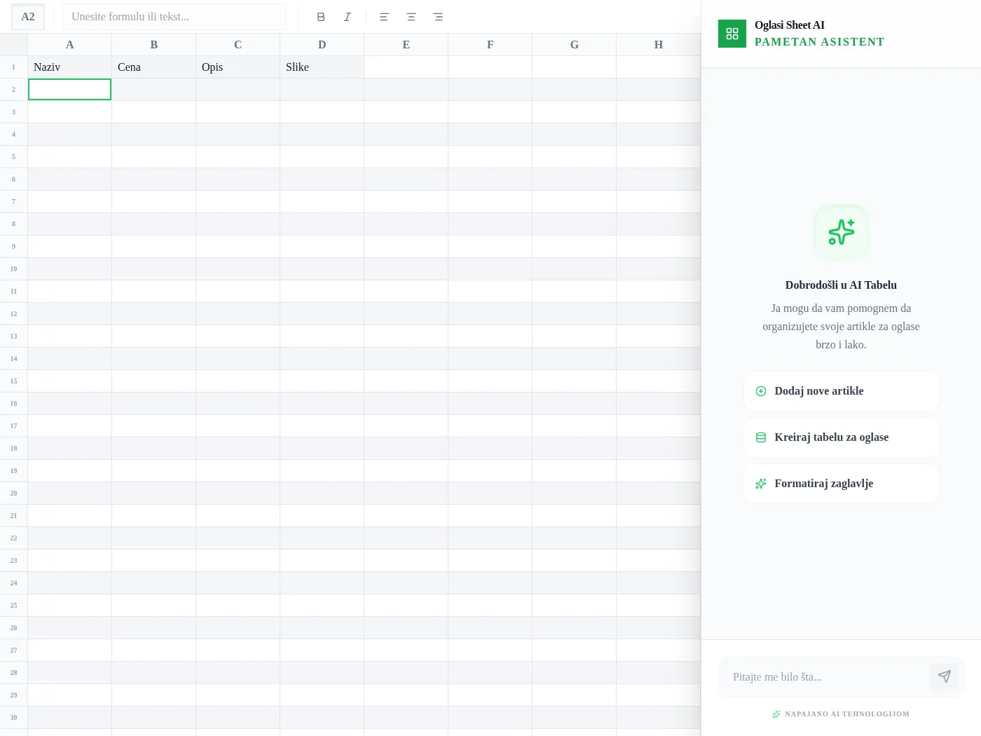 Ad Inventory Sheet