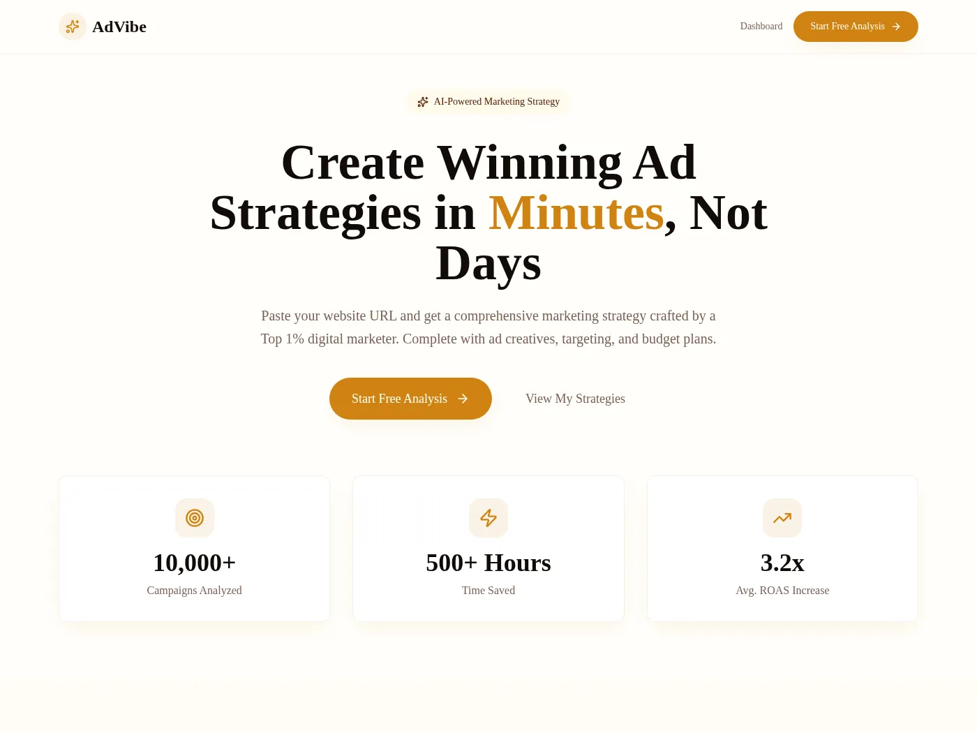 AdVibe Strategy Wizard