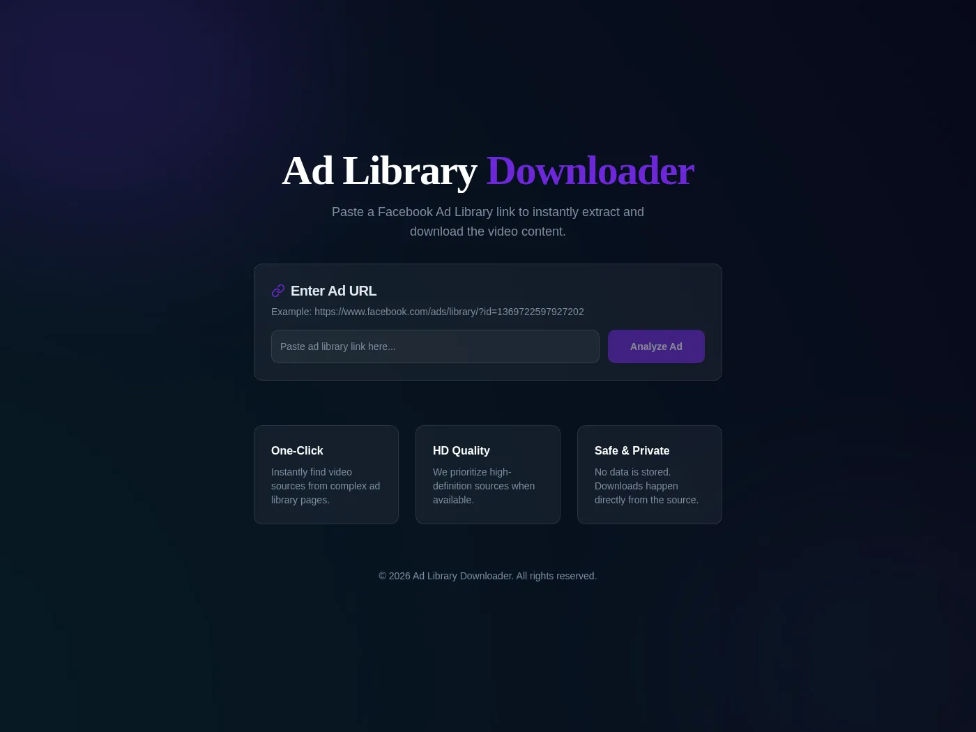 Ad Library Video Downloader