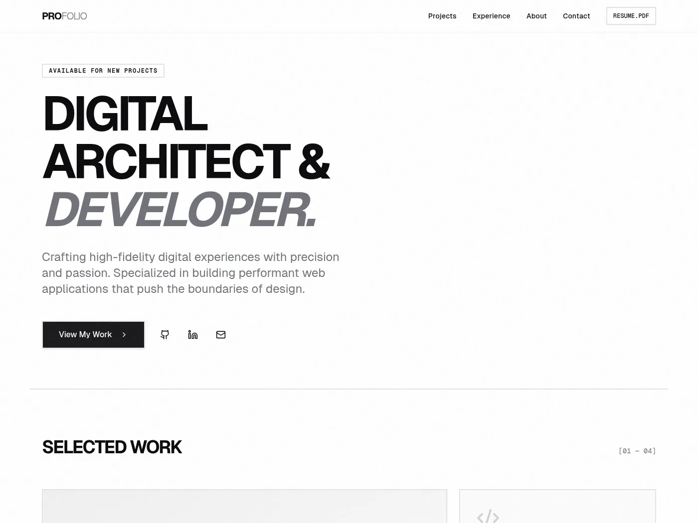 Adapted Profolio Page