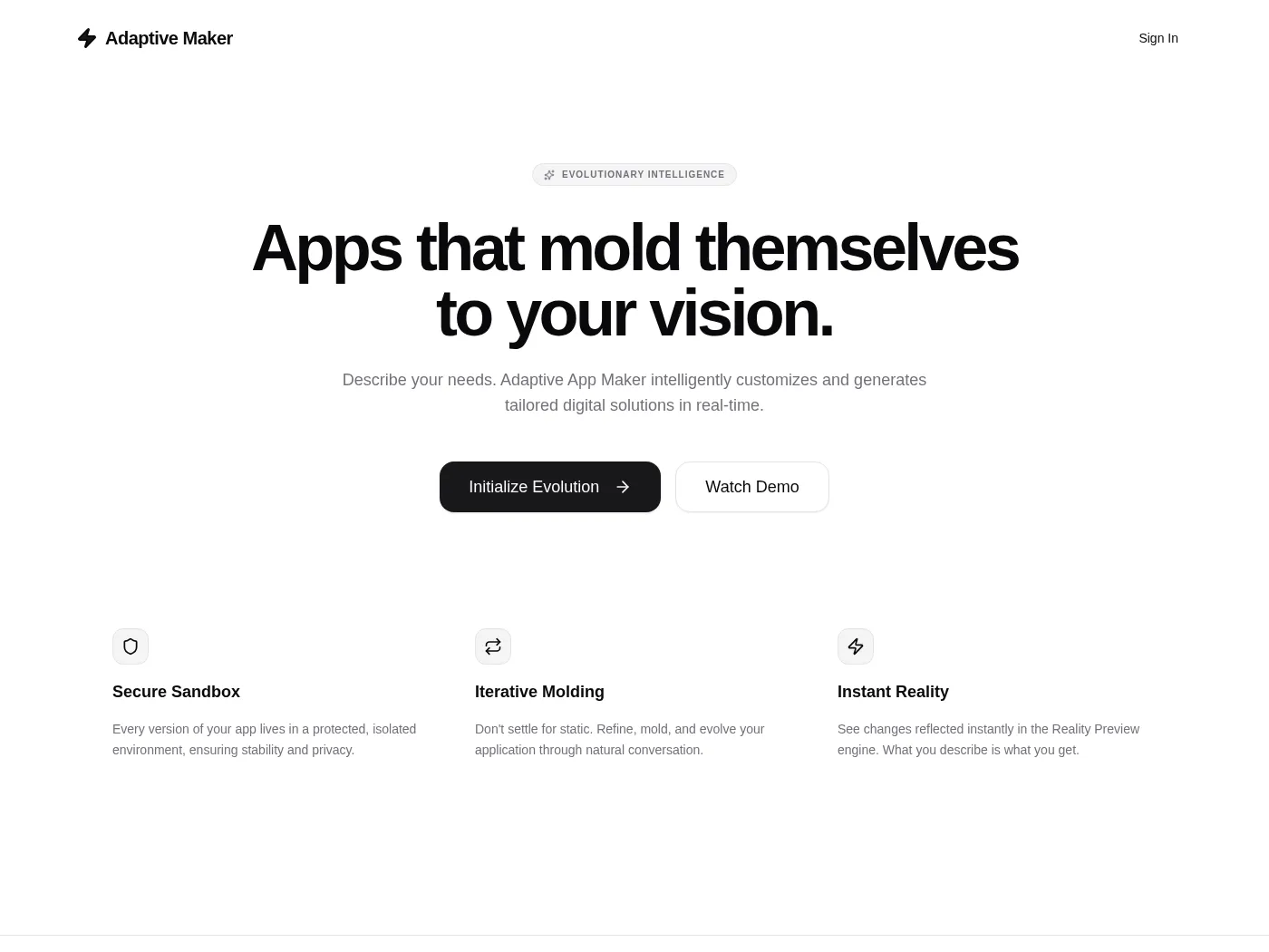 Adaptive App Maker
