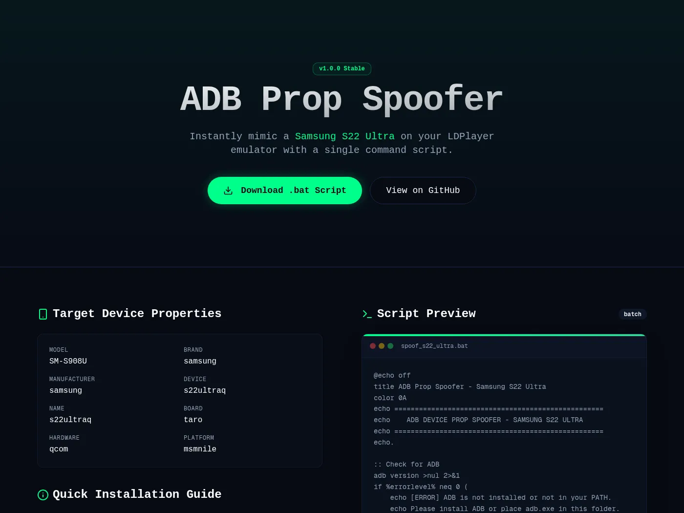 ADB Prop Spoofer Tool