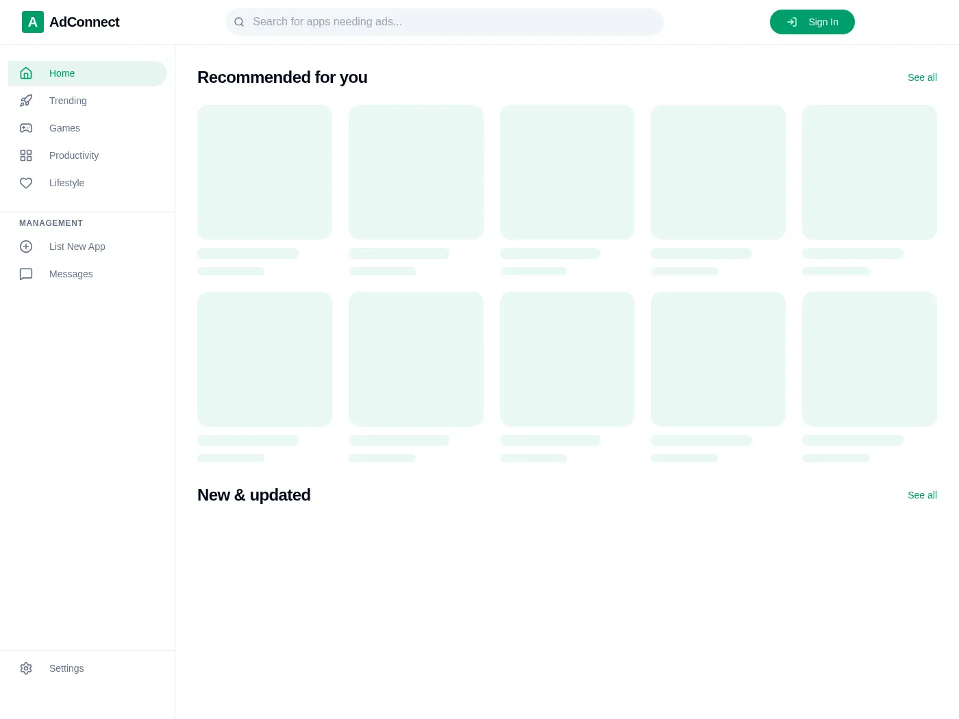 AdConnect App Marketplace