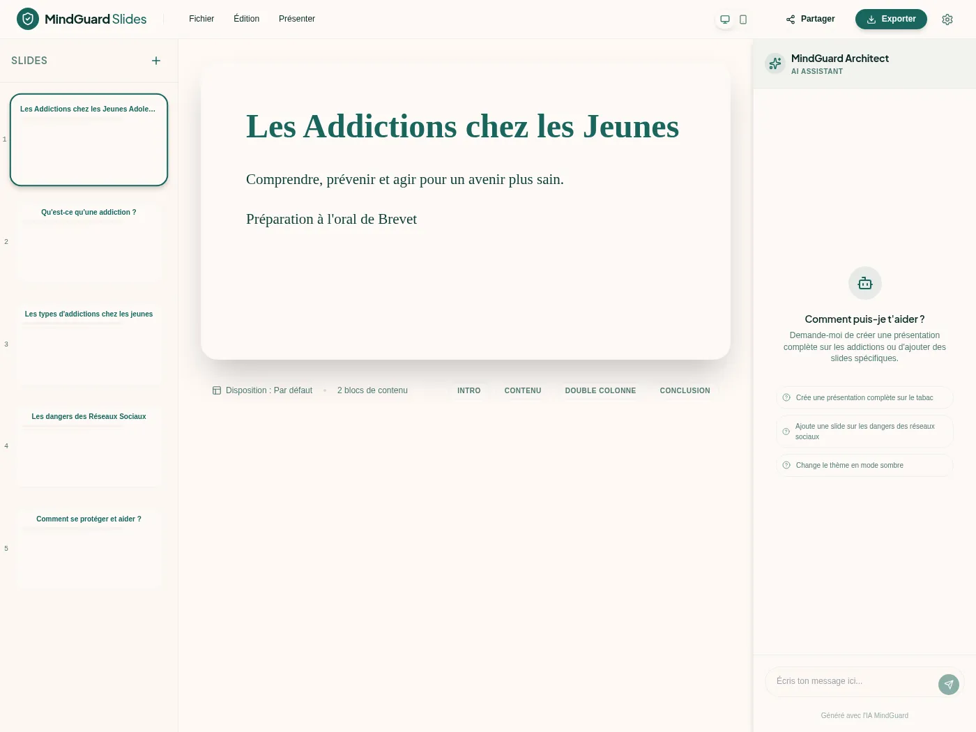 Addictions Ados Presentation