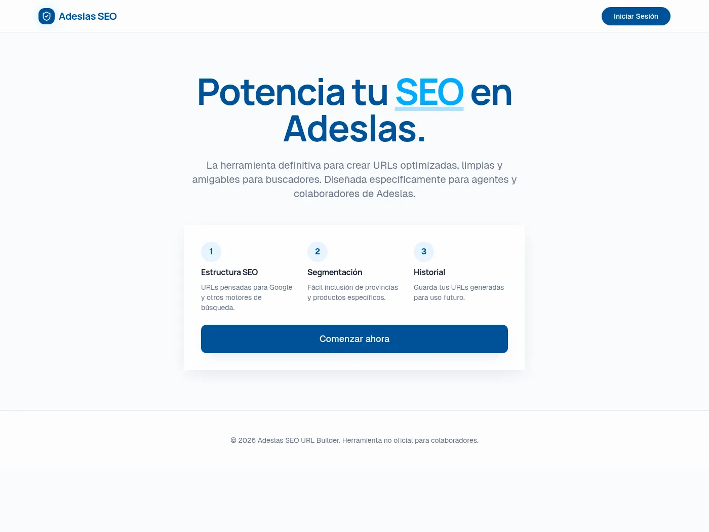 Adeslas SEO URL Builder