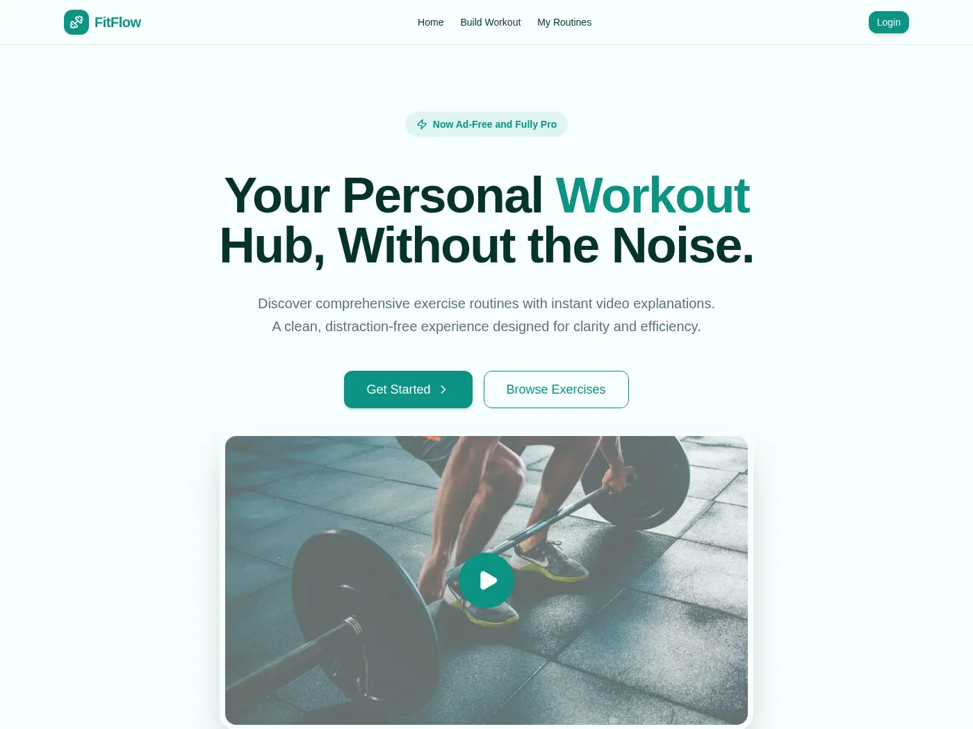 Ad-Free Workout Hub