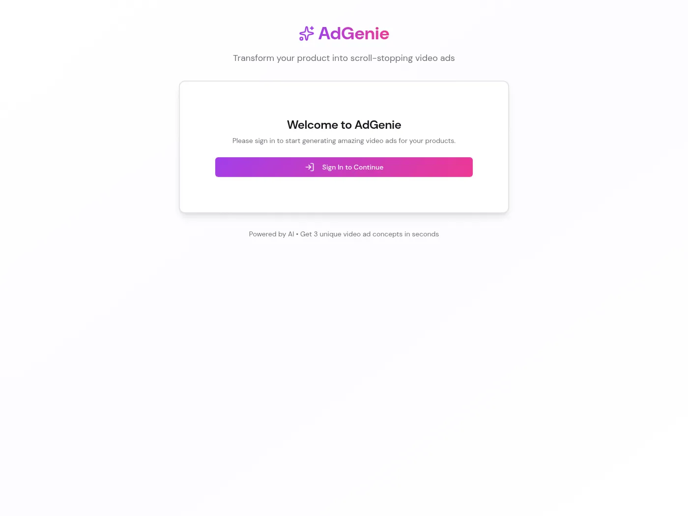 AdGenie Web App