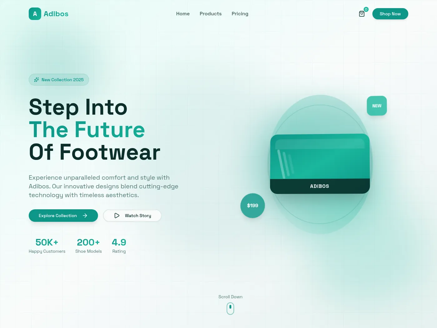 Adibos 3D Landing Page