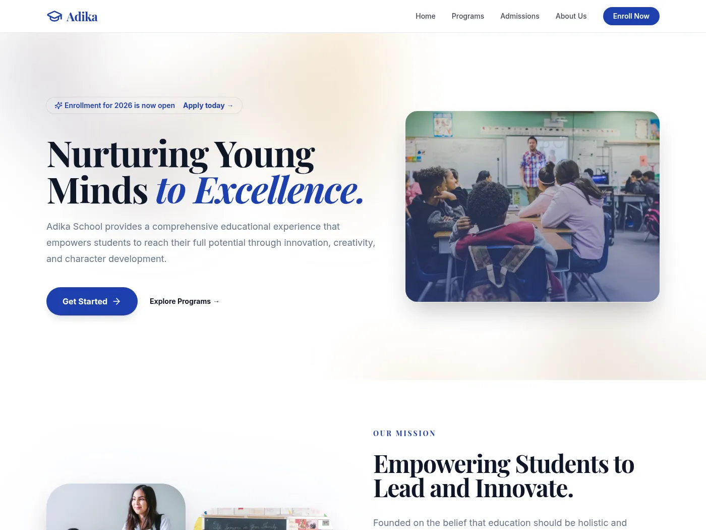 Adika School Webpage